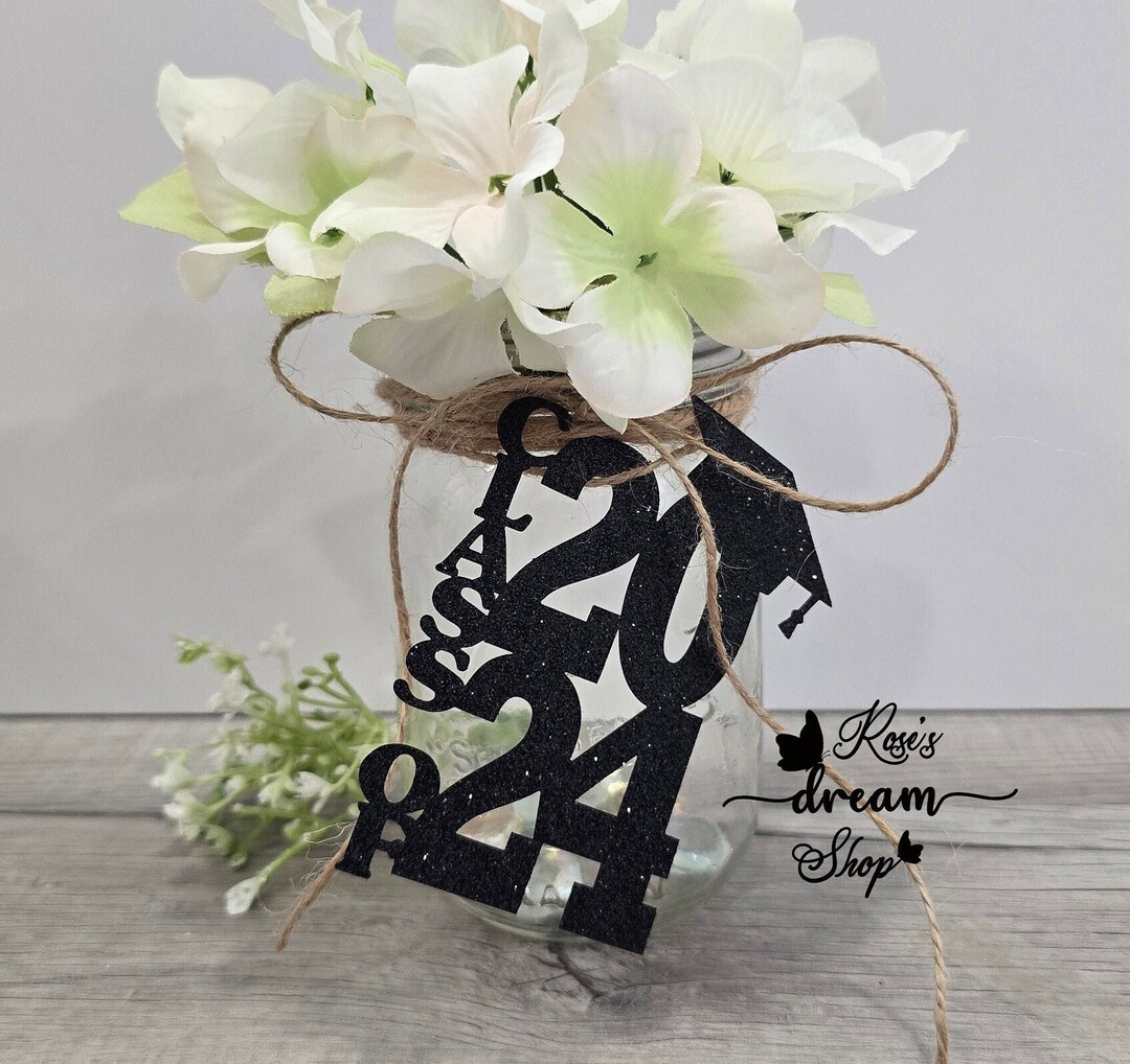Class of 2024 Graduation Tags, 2024 Mason Jar Tags, Graduation ...