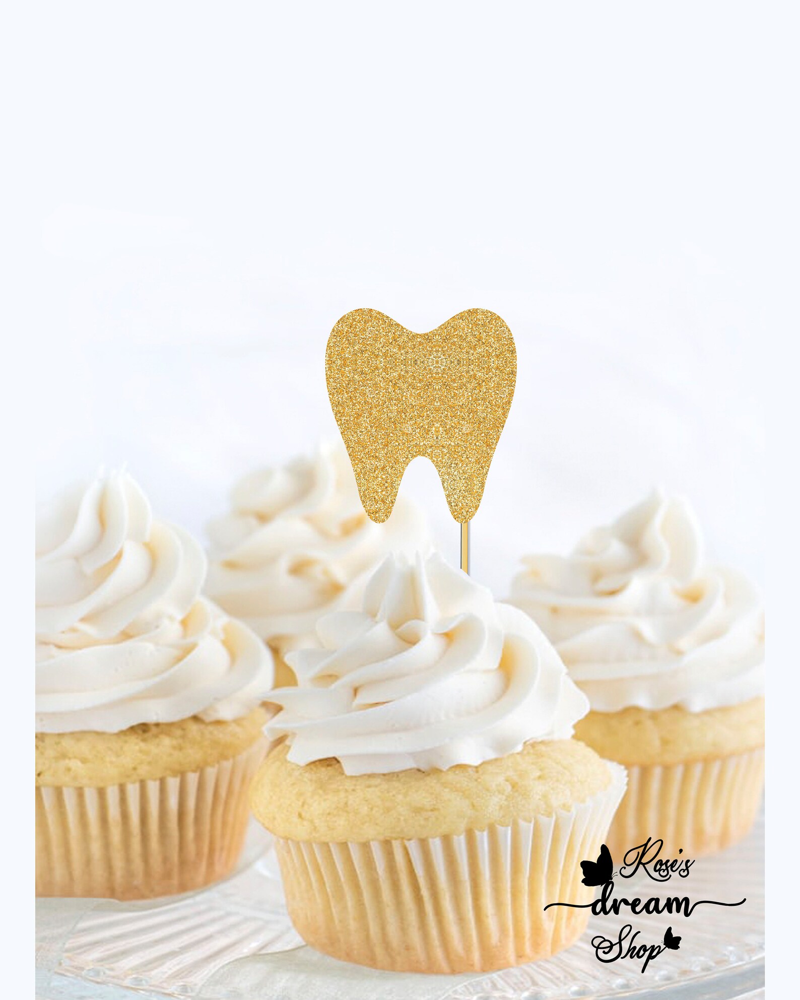 Tooth Cupcake Toppers, Teeth, Dentist Cupcake Toppers, Dentist ...