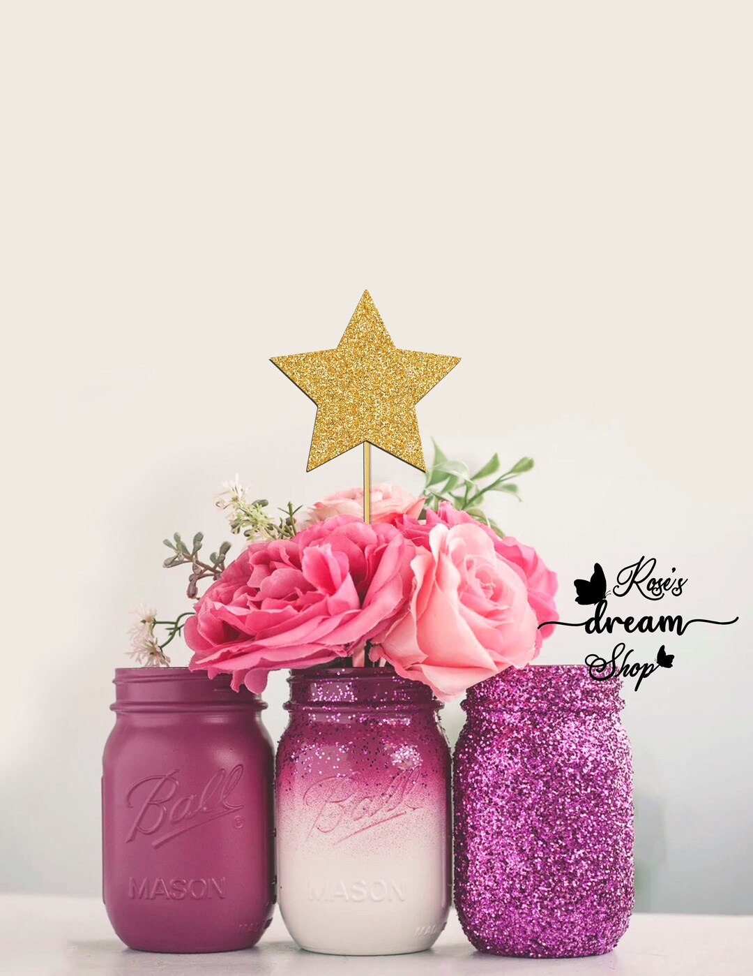 Star Centerpiece Picks, Twinkle Twinkle Little Star Decor, Silver ...