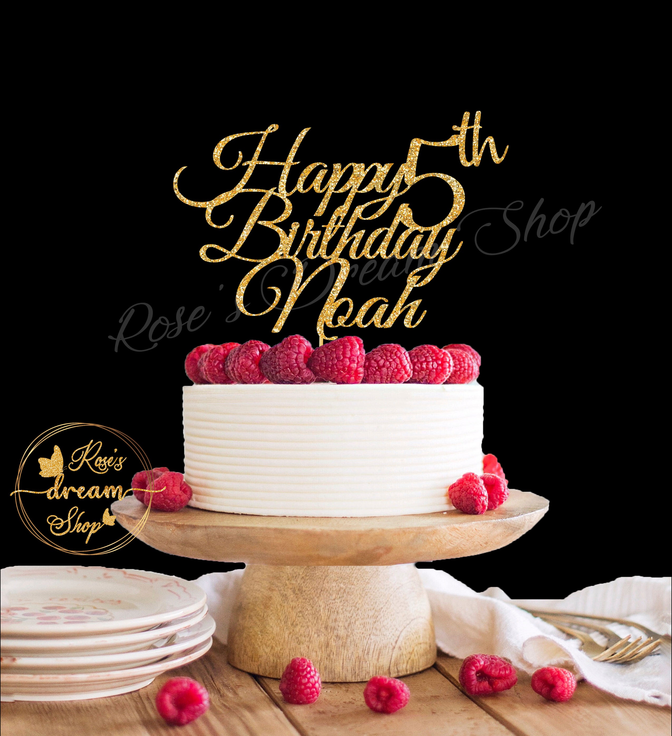 5th Birthday cake topper Personalized Birthday cake topper | Etsy