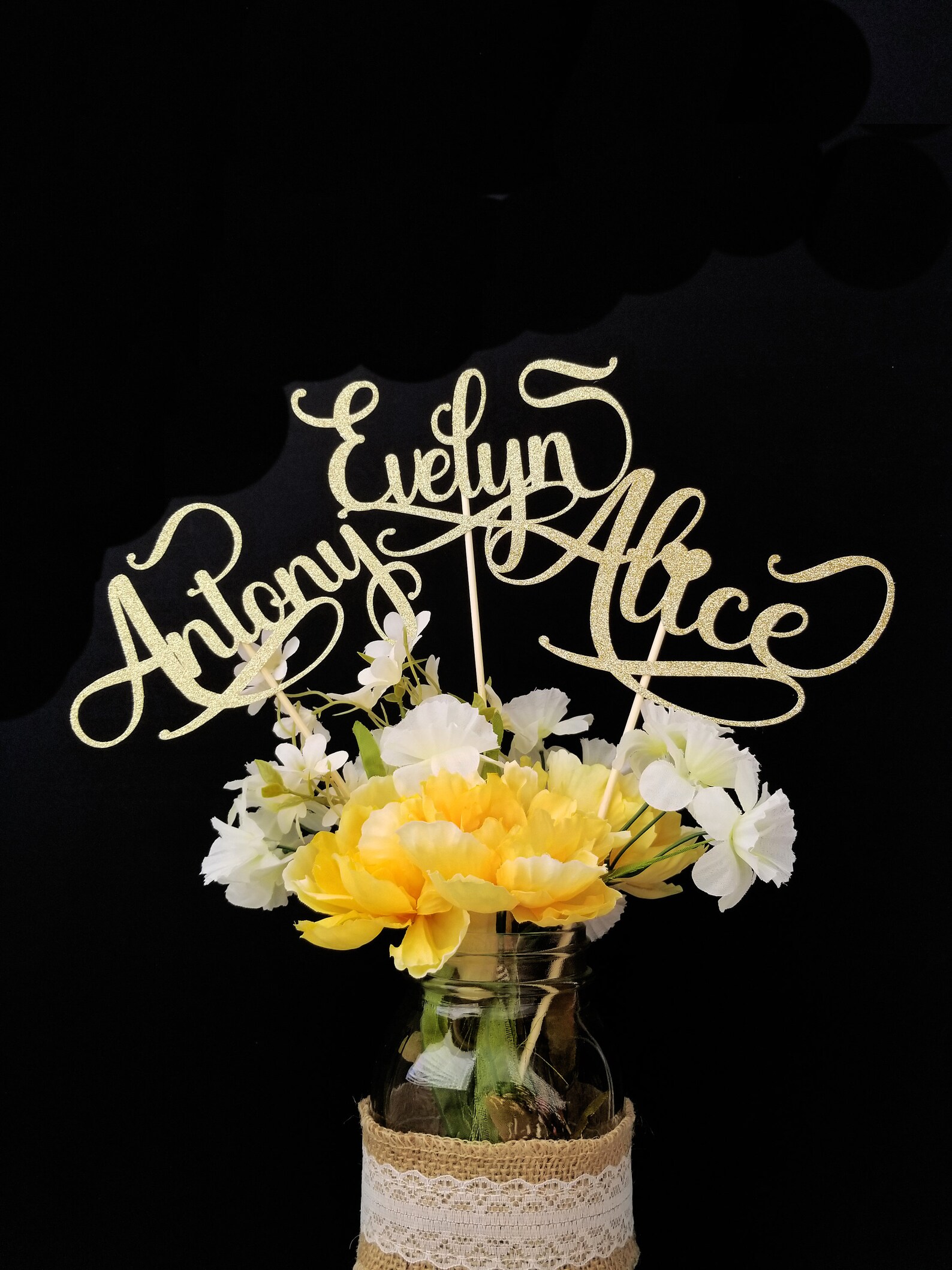 Personalized Name Centerpiece Sticks, Custom Name, Name Sticks, Mason ...