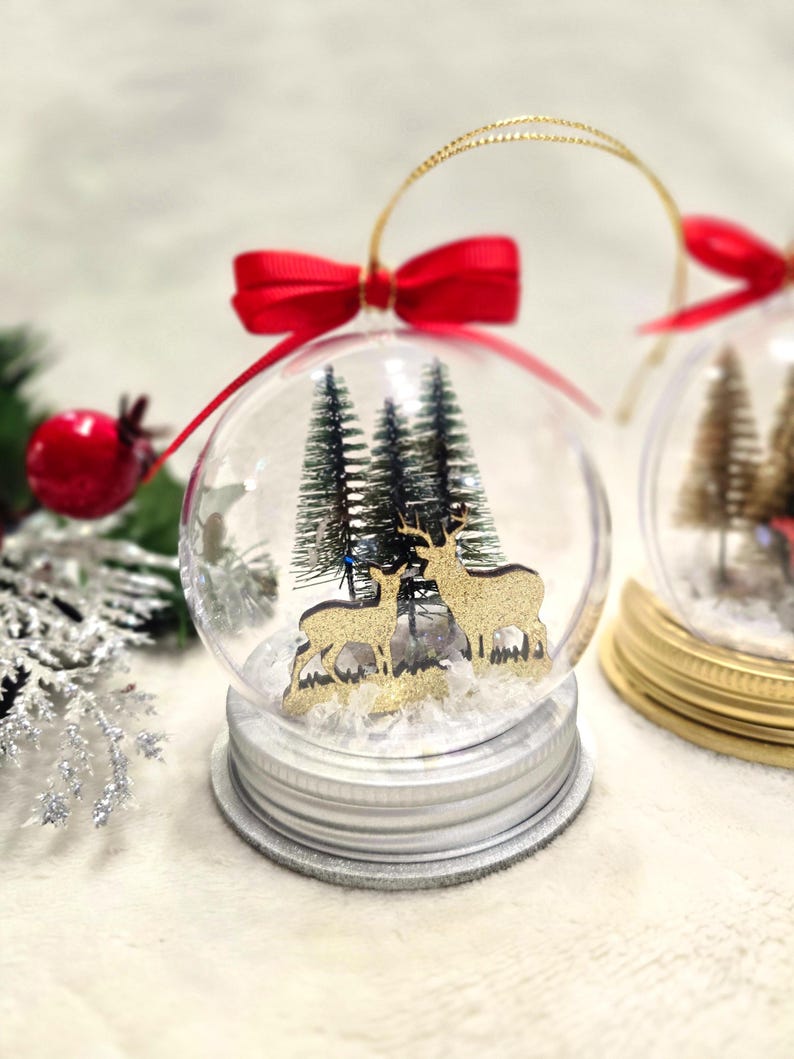 Personalized Snow Globe Ornament Custom Christmas Ornament Gifts Globe ...