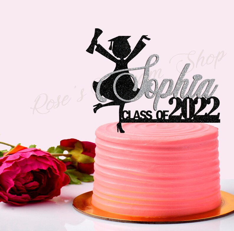 Custom Graduation Cake Topper Girl Class of 2022 Cake Topper - Etsy