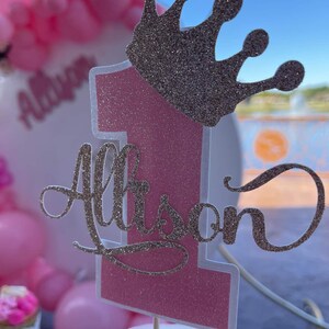 1st Birthday Cake Topper, One Cake Topper, Girls 1st Birthday Topper ...