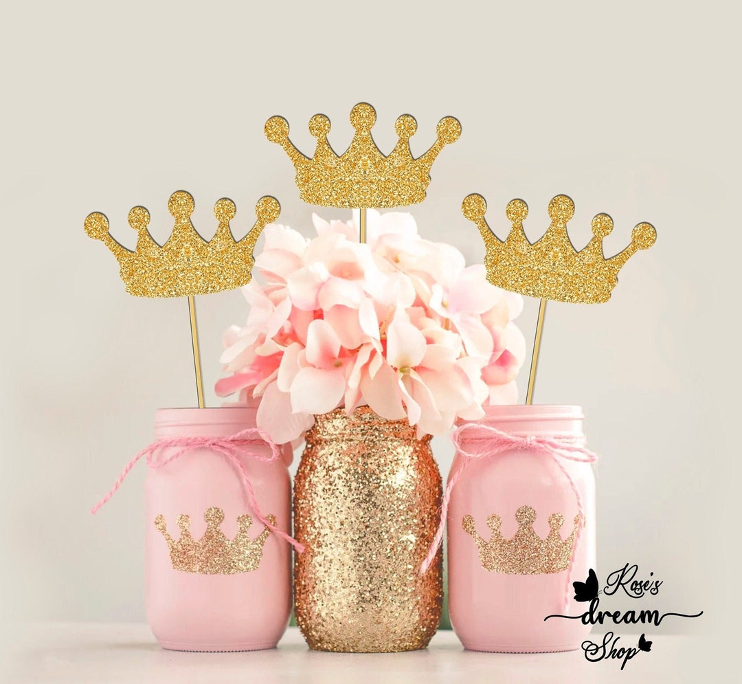 Crown Centerpiece, Princess Crown, Prince Crown, Crown Picks, Glitter ...
