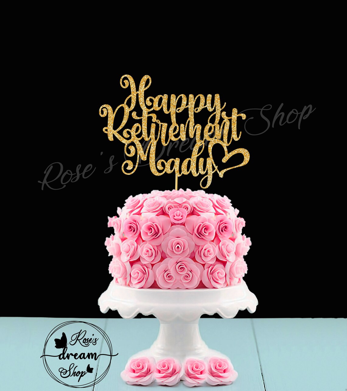 Happy Retirement Cake Topper Retirement Party Decor | Etsy