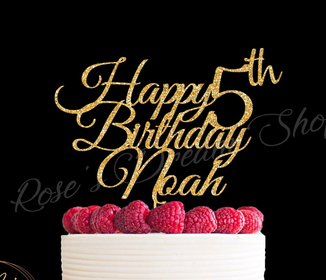 5th Birthday cake topper Personalized Birthday cake topper | Etsy