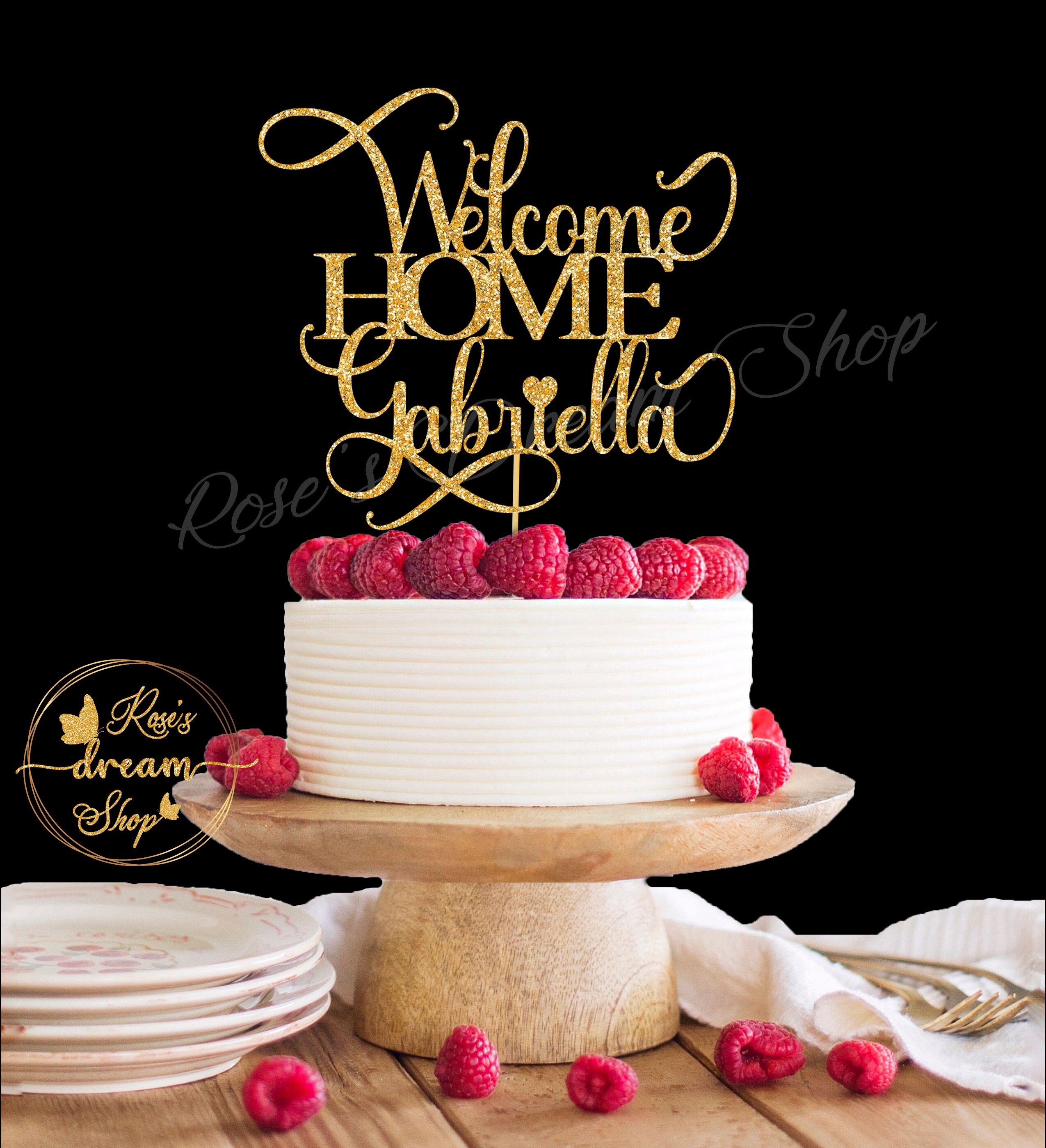 Custom Welcome Home Cake Topper, Personalized Welcome Home Cake Topper ...