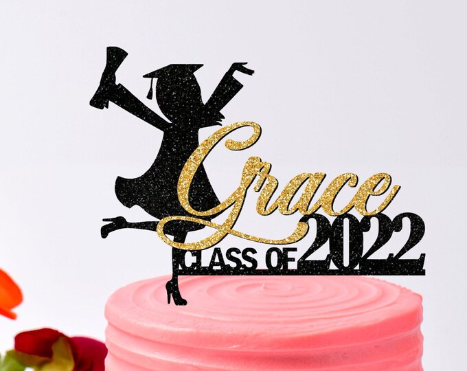 Personalized Graduation Cake Topper Class of 2022 | Etsy