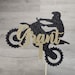 Personalised Motocross Cake Topper, Custom Glitter Happy Birthday Cake ...