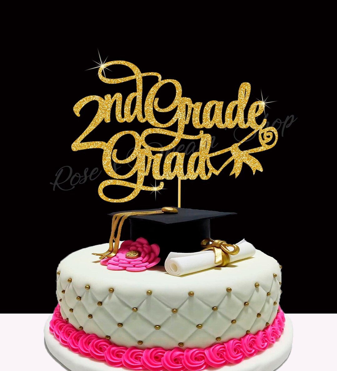 2nd Grade Grad Cake Topper, Elementary School Grad Party, 2 Grade ...