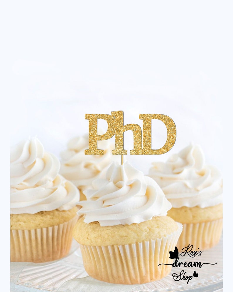 Phd Cupcake Toppers Phd Grad Phd Graduation Party Decor - Etsy