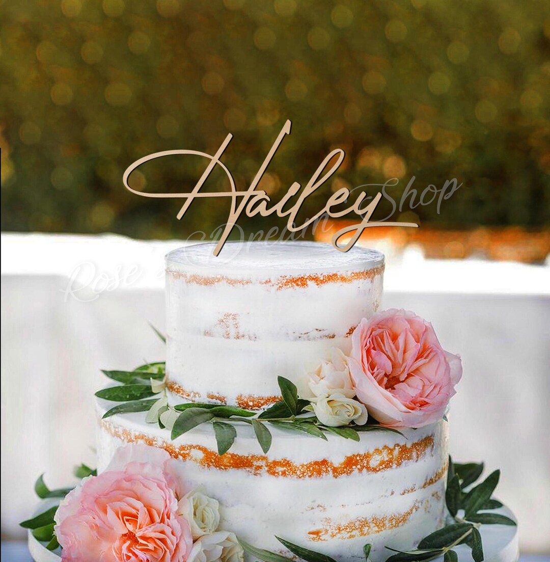 Calligraphy Name Cake Topper, Baby Name, Baby Shower Cake Topper ...