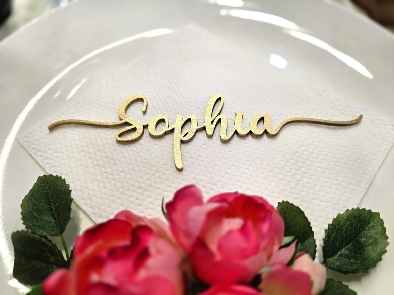 Personalized Wedding Place Cards Wooden Place Cards Name Plates for ...