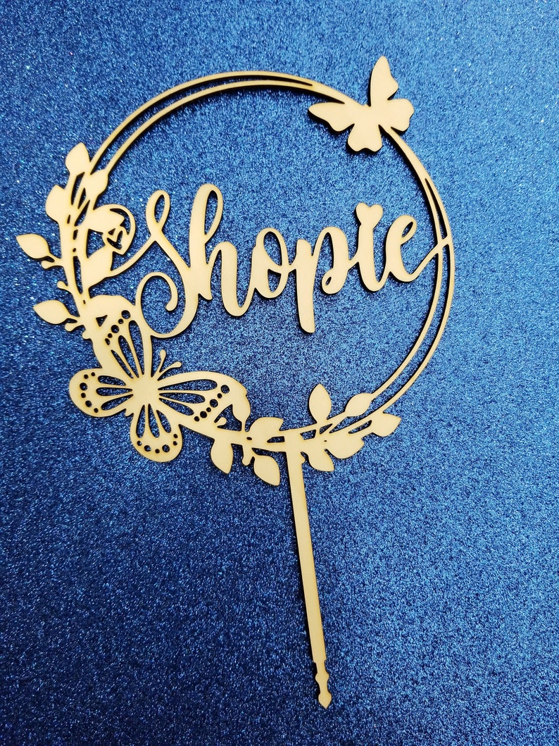 Custom Butterfly Cake Topper Wooden Cake Topper With Custom - Etsy