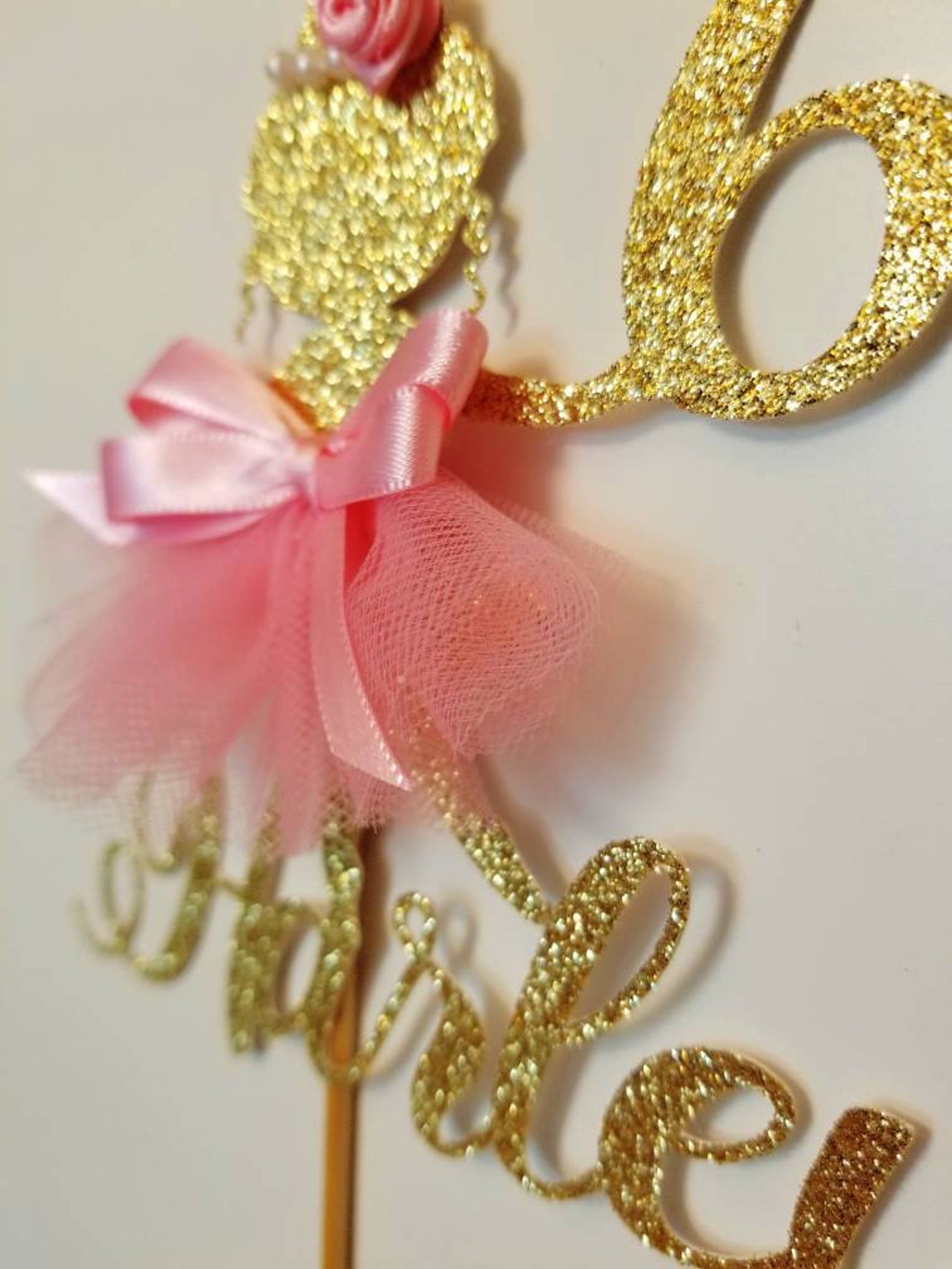 Ballerina Cake Topper, Happy Birthday, Cake Topper, Party Decorations ...