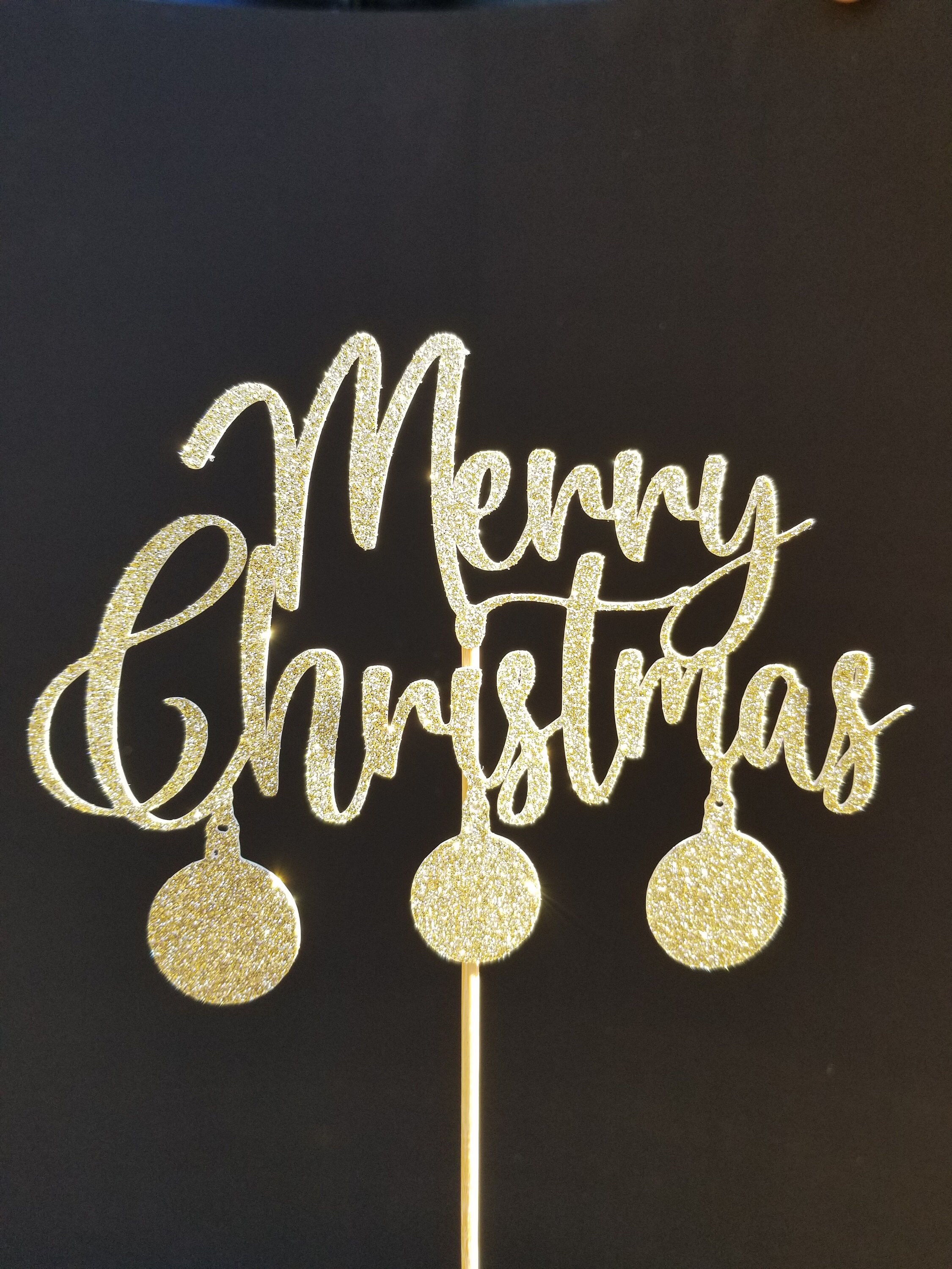 Merry Christmas Cake Topper, Christmas Cake Topper, Christmas Decor ...
