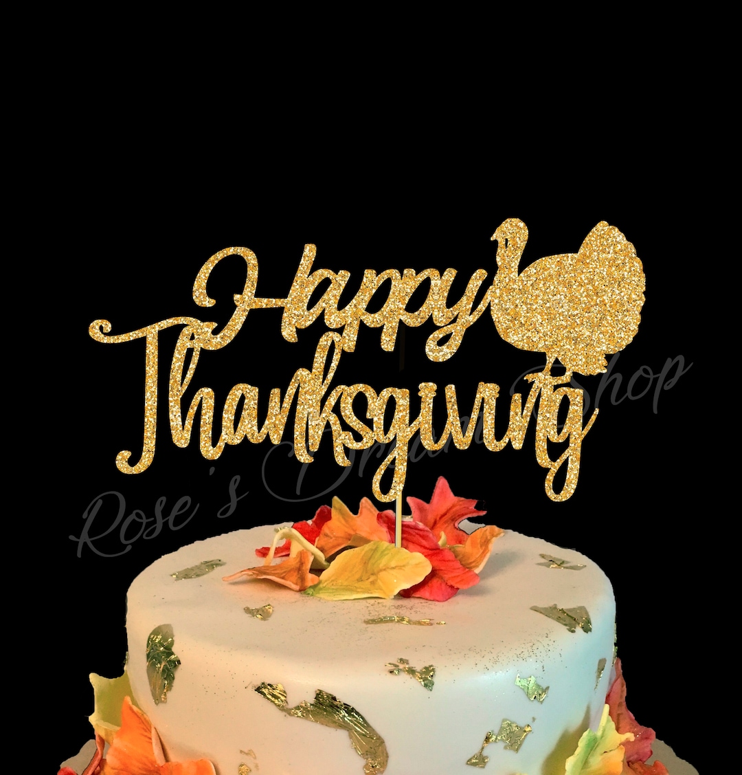 Happy Thanksgiving Cake Topper, Decoración de Acción de Gracias, Give ...