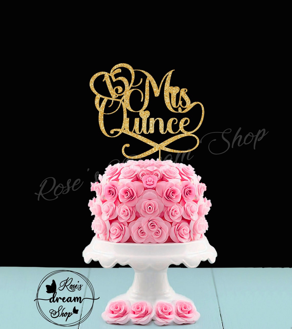 Quinceanera Cake Topper Mis Quince Cake Topper Sweet 15 Cake | Etsy