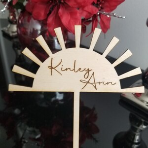 Sun Cake Topper, Half Sun Cake Topper, Personalized Sun Cake Topper ...