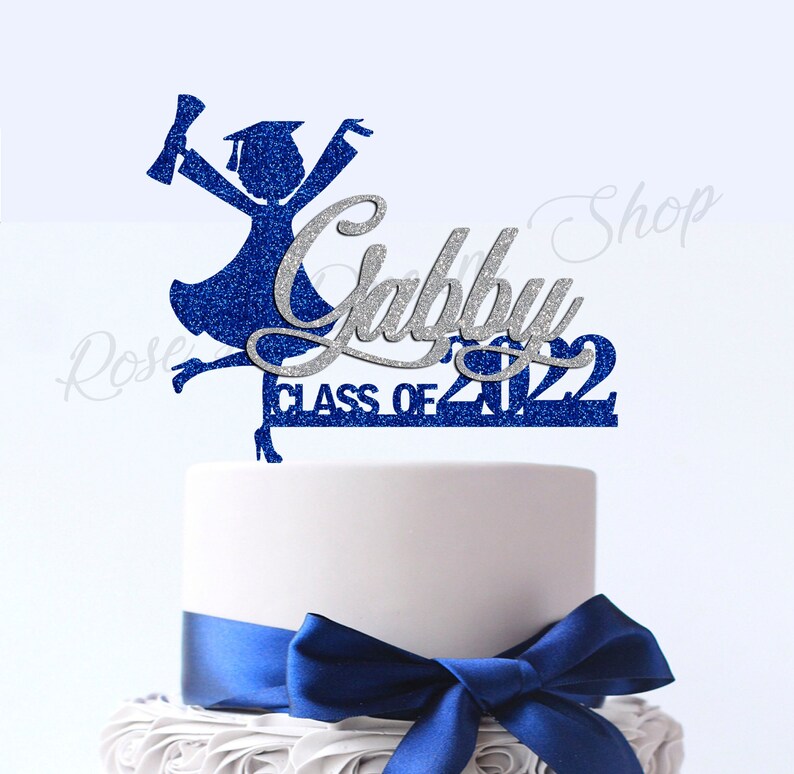 Custom Graduation Cake Topper Girl Class of 2022 Cake Topper - Etsy