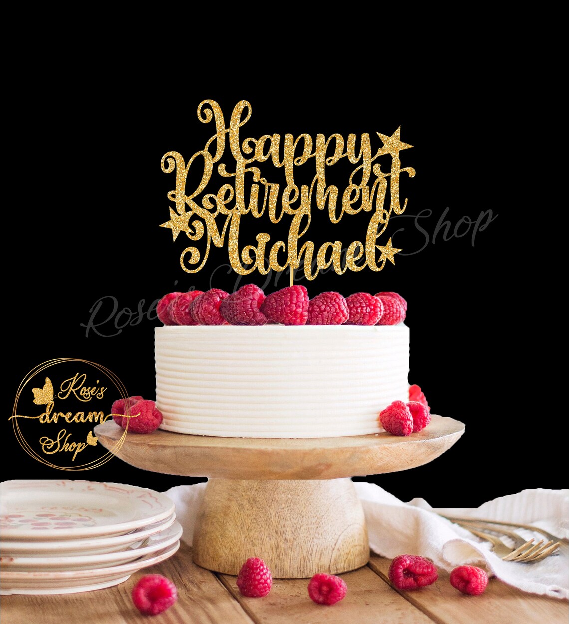 Retirement Cake Topper, Happy Retirement Cake Topper, Retirement Party ...