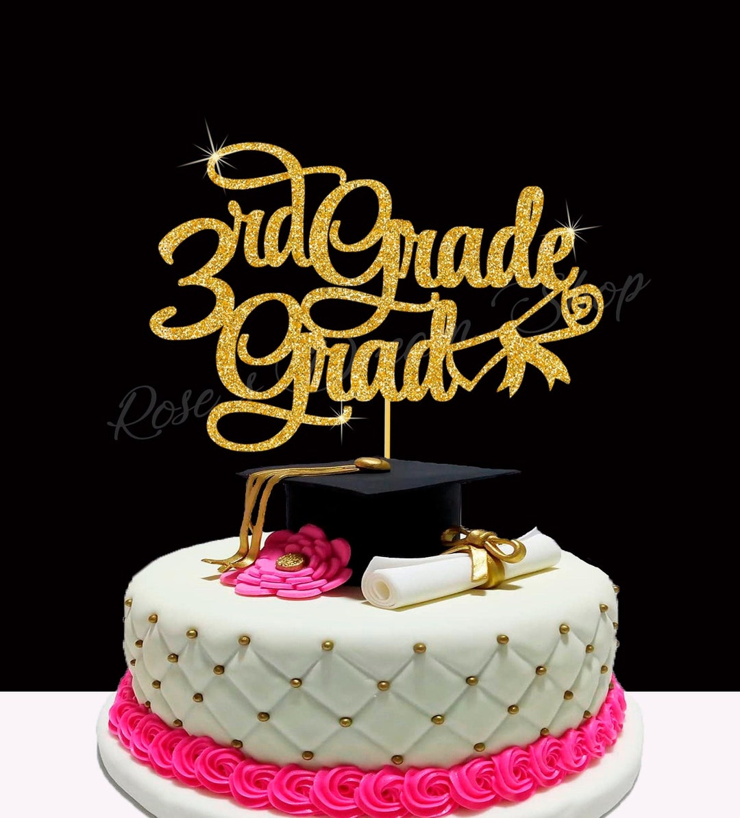 3rd Grade Grad Cake Topper, Elementary School Grad Party, 3 Grade ...