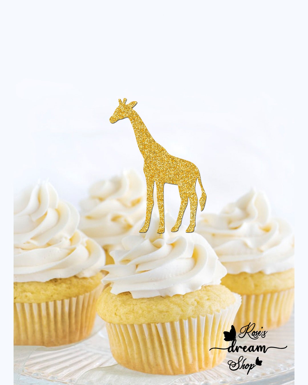 Giraffe Cupcake Toppers, Giraffe Birthday Party, Giraffe Food Picks ...