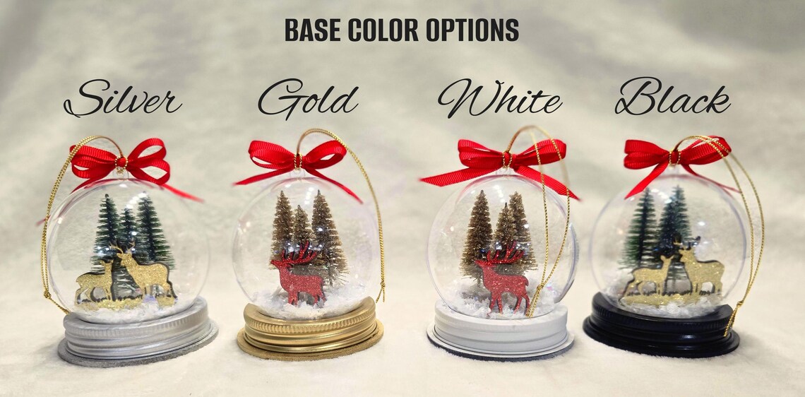 Custom Snow Globe Ornament Personalized Christmas Ornament Gifts Globe ...