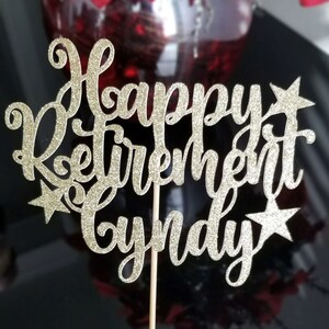 Retirement Cake Topper, Happy Retirement Cake Topper, Retirement Party ...