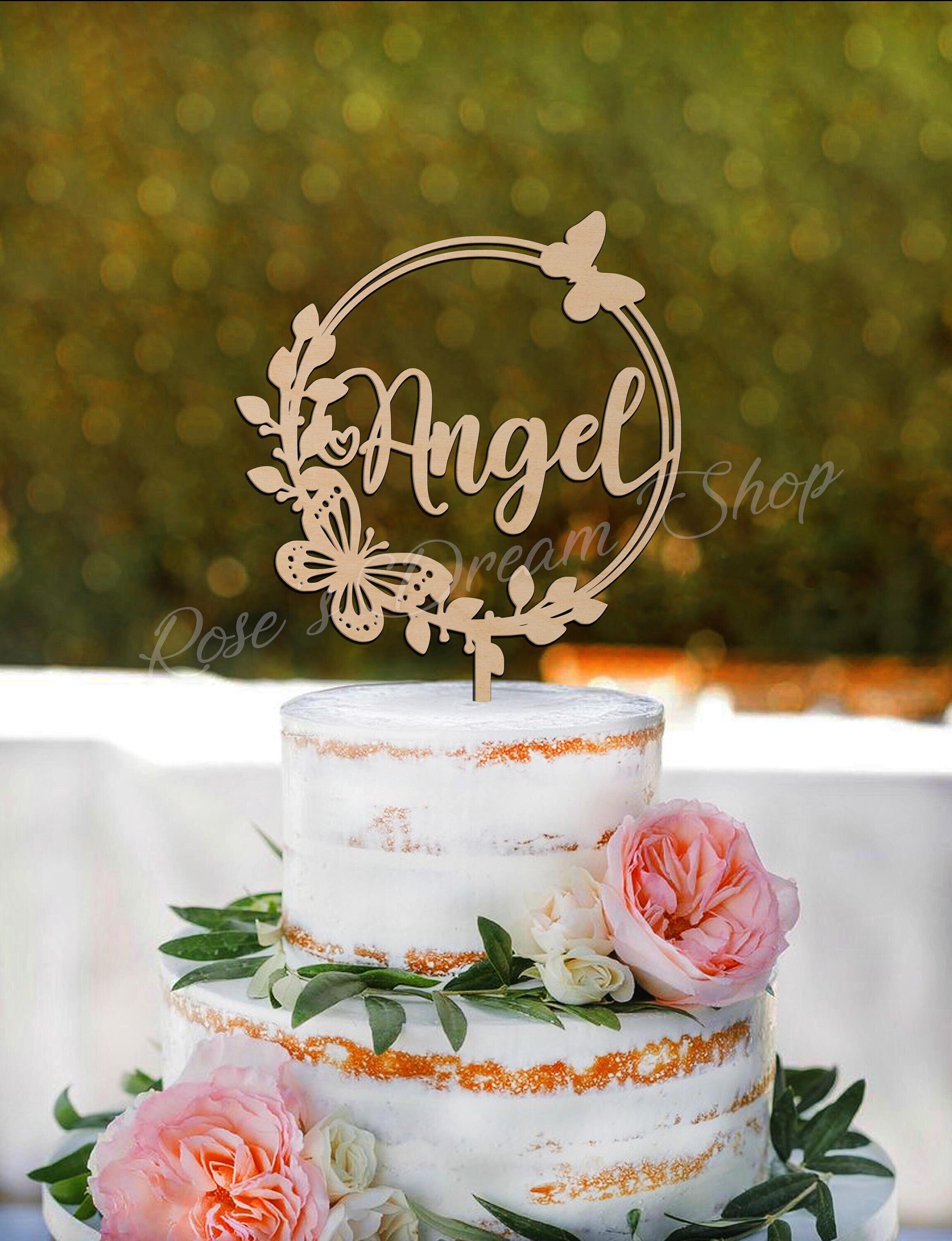 Custom Butterfly Cake Topper Wooden Cake Topper With Custom - Etsy