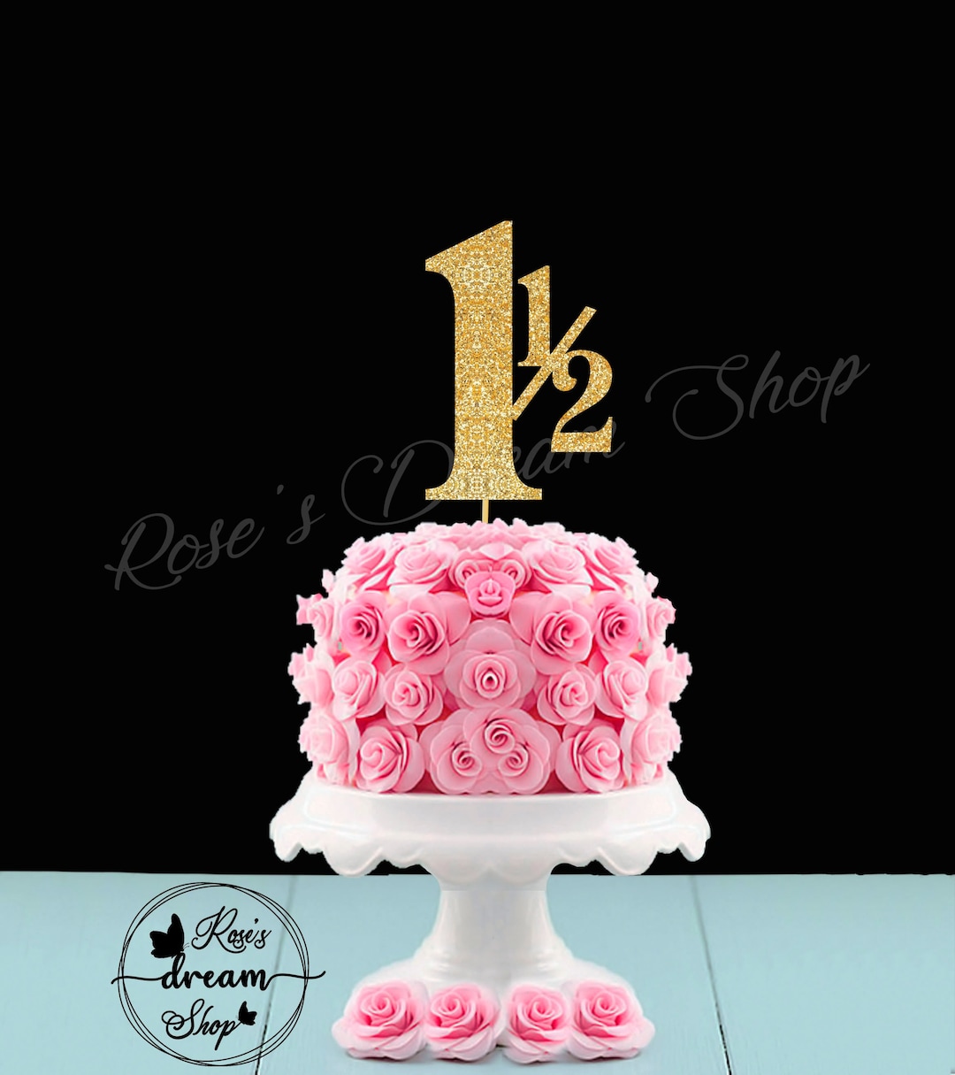 One and a Half Birthday Cake Topper, 1 1/2 Cake Topper, One and a Half ...