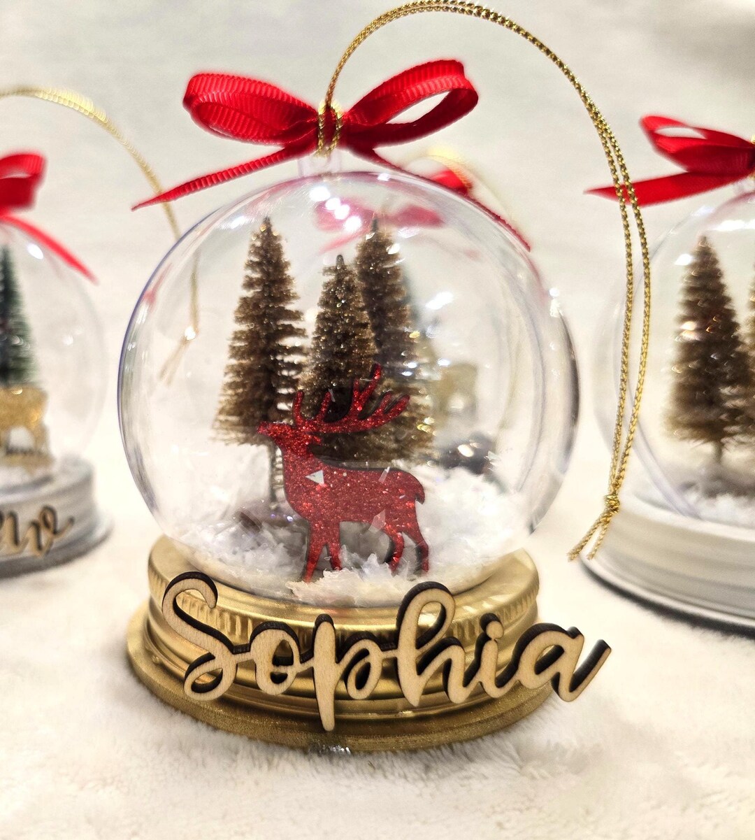 Custom Snow Globe Ornament Personalized Christmas Ornament Gifts Globe ...