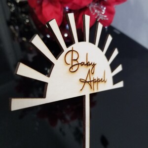 Half Sun Cake Topper, Personalized Sun Cake Topper, First Trip Around ...