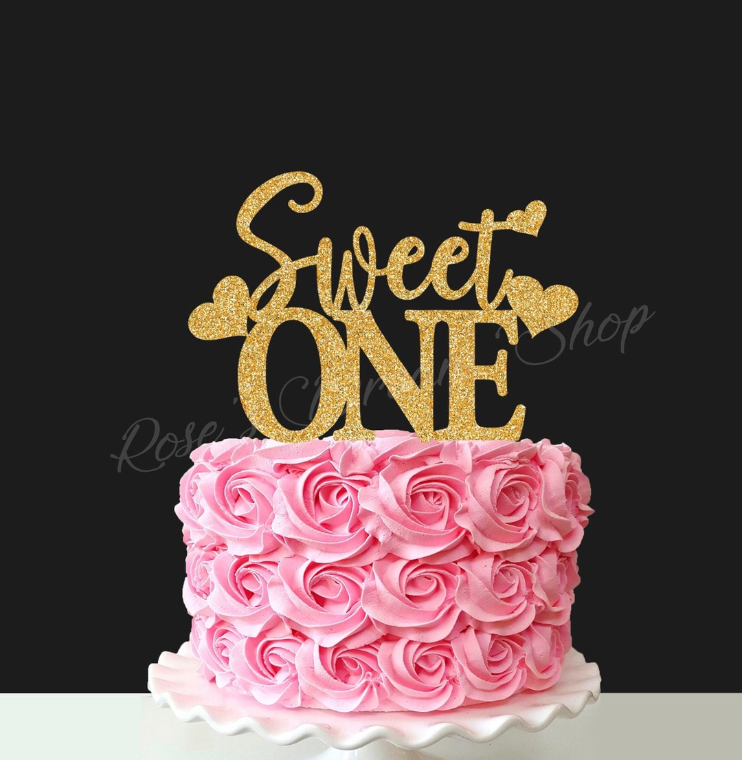 Sweet One Cake Topper, 1st Birthday Cake Topper, One Cake Topper, First ...