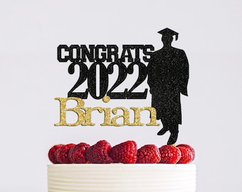Personalized Graduation Cake Topper Class of 2022 | Etsy