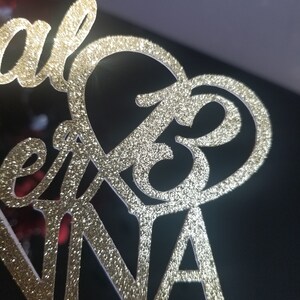 Any Name 13th Birthday Cake Topper, Custom 13th Birthday Cake Topper ...