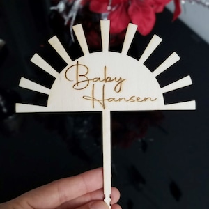 Half Sun Cake Topper, Personalized Sun Cake Topper, First Trip Around ...