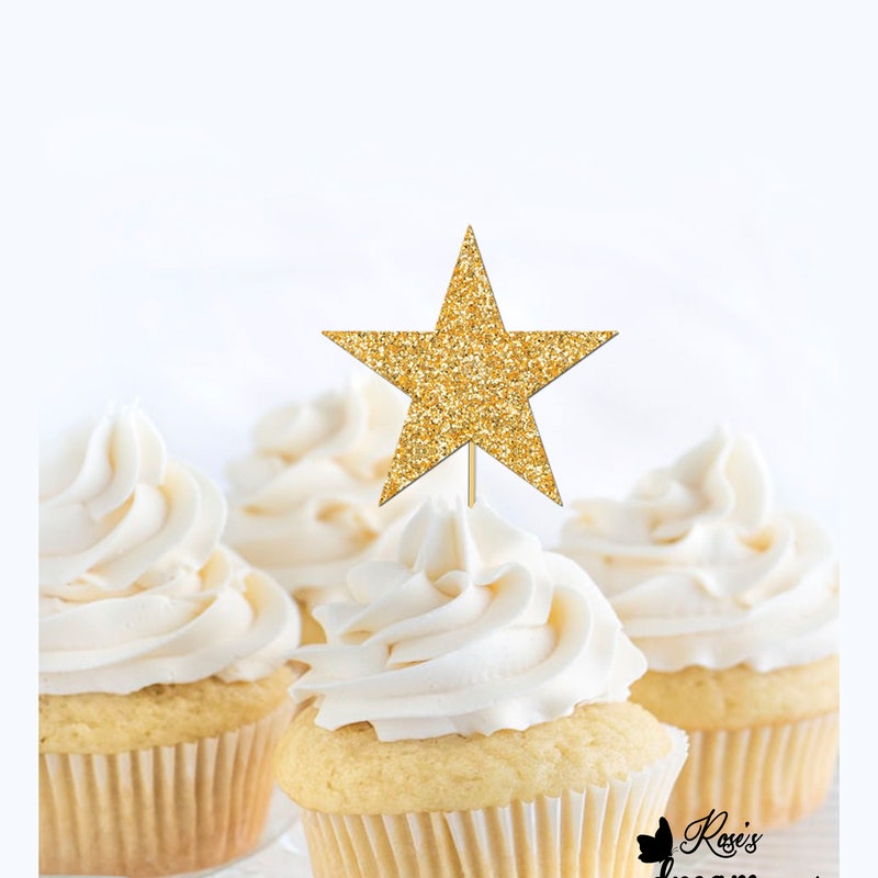 Star Cupcake Toppers - Etsy