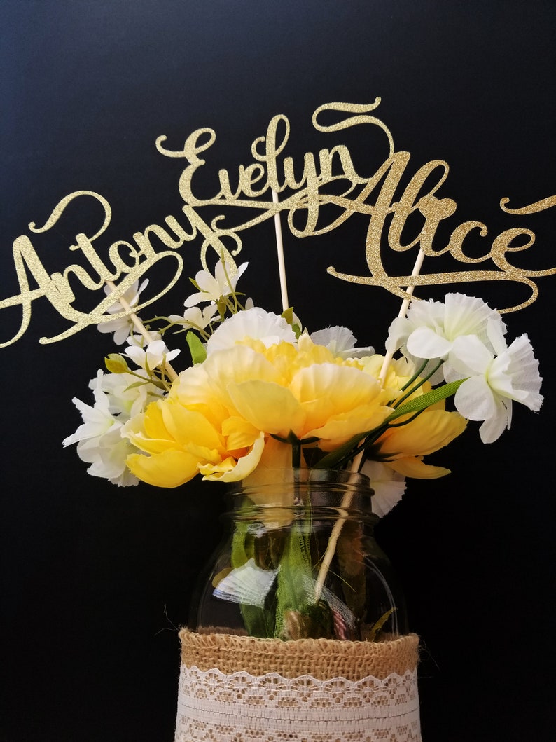 Personalized Name Centerpiece Sticks Custom Name Name - Etsy