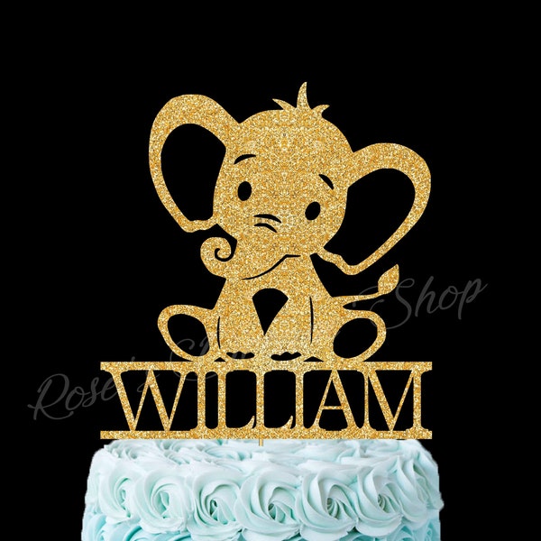 Elephant Cake Topper - Etsy