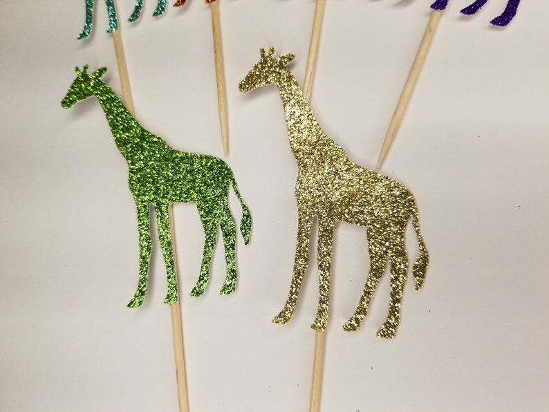 Giraffe Cupcake Toppers, Giraffe Birthday Party, Giraffe Food Picks ...
