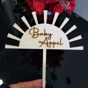 Half Sun Cake Topper, Personalized Sun Cake Topper, First Trip Around ...