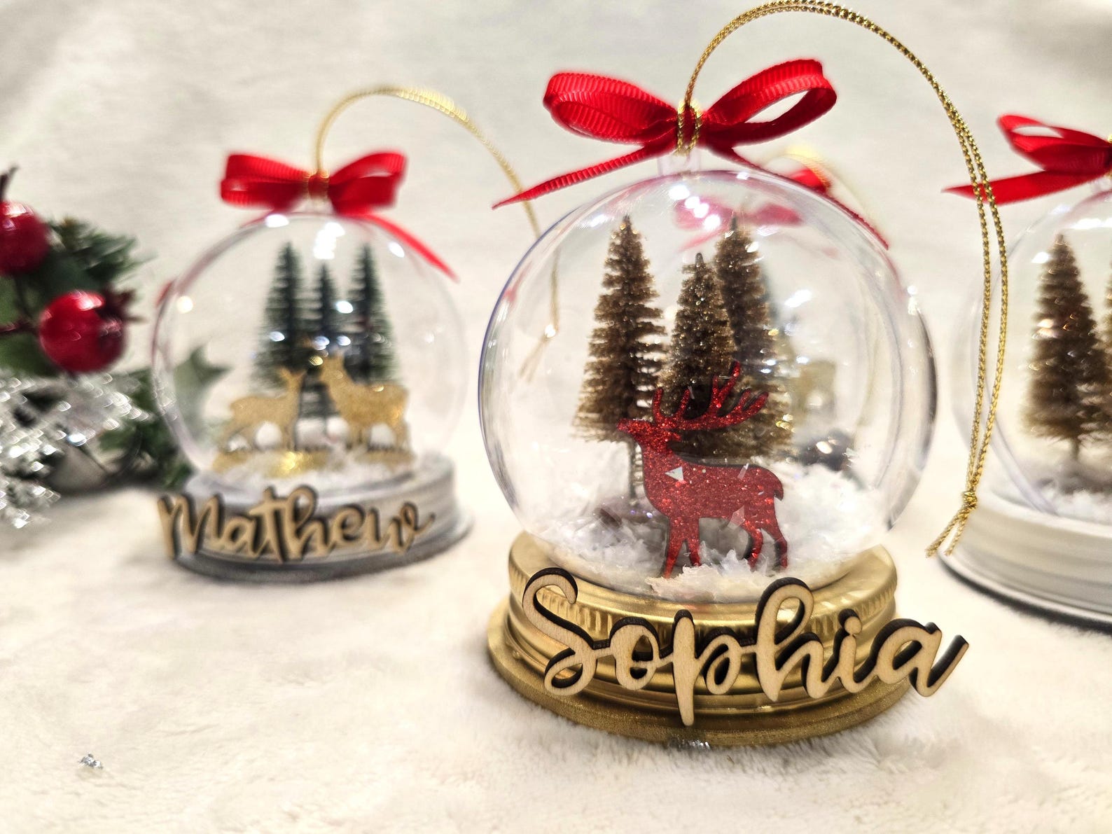 Custom Snow Globe Ornament Personalized Christmas Ornament Gifts Globe ...