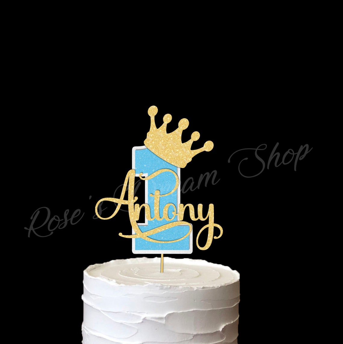 Custom 1st Birthday Cake Topper One Cake Topper Decorations - Etsy