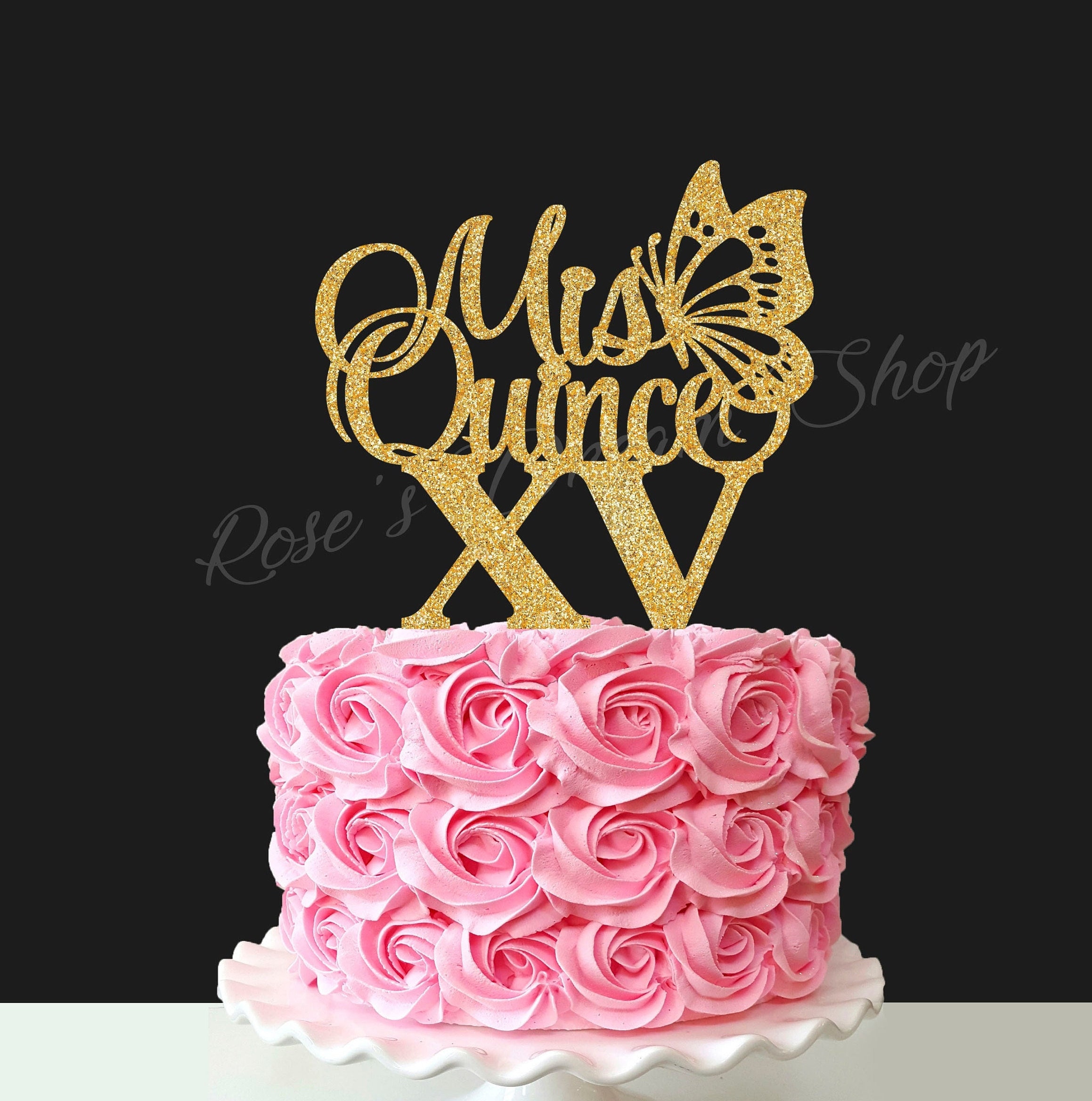 Mis Quince Cake Topper Quinceañera Birthday Cake Topper - Etsy México