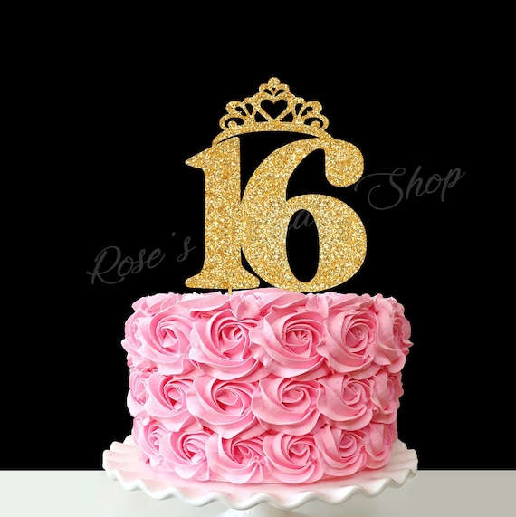 16th Birthday Cake Topper 16 Birthday Party 16 Table Decor - Etsy