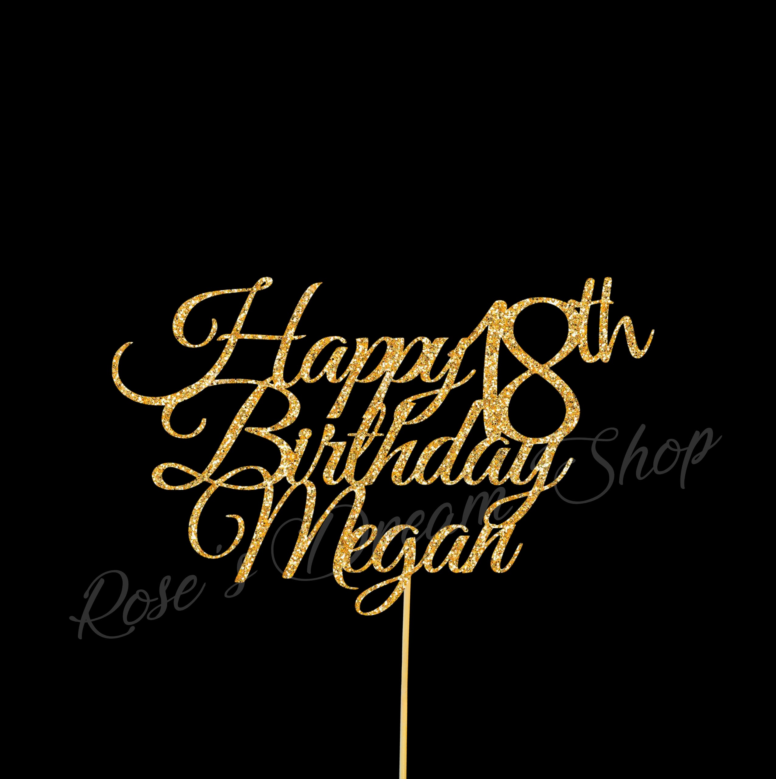 18th Birthday Cake Topper Personalized Birthday Cake Topper | Etsy