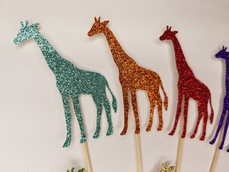 Giraffe Cupcake Toppers, Giraffe Birthday Party, Giraffe Food Picks ...