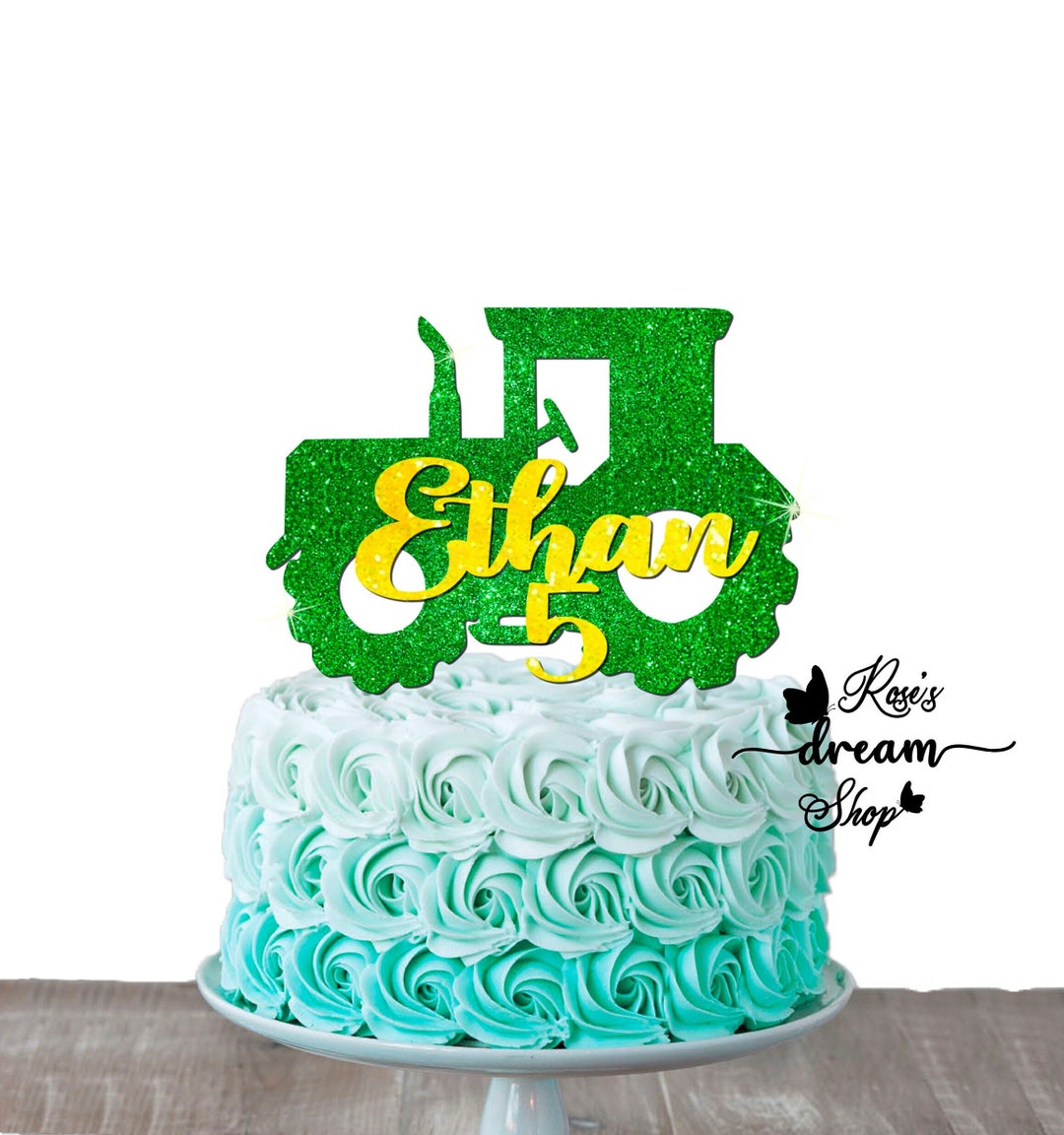 Tractor Cake Topper, Tractor Birthday Cake Topper, Farm Theme ...
